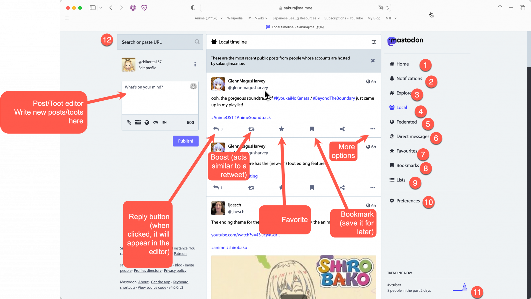 How to Use the Basics of Mastodon - Sakurajima